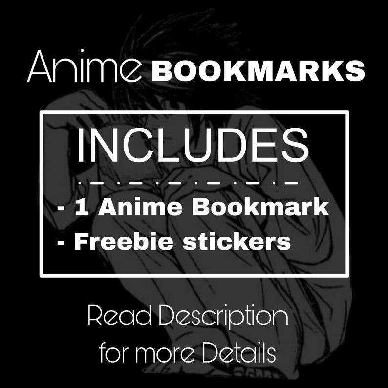 ANIME Bookmarks // Anime Inspired Bookmark // Manga Bookmark ...