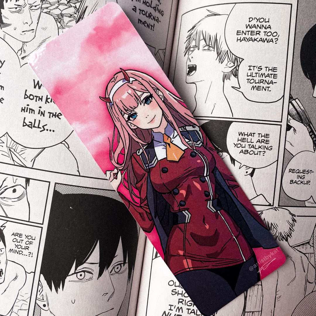 Zero Two Bookmark // Anime Bookmark // Manga Bookmark // Bookmark ...