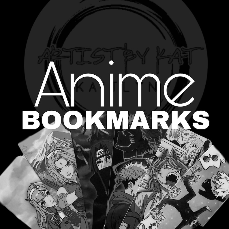 ANIME Bookmarks // Anime Inspired Bookmark // Manga Bookmark ...