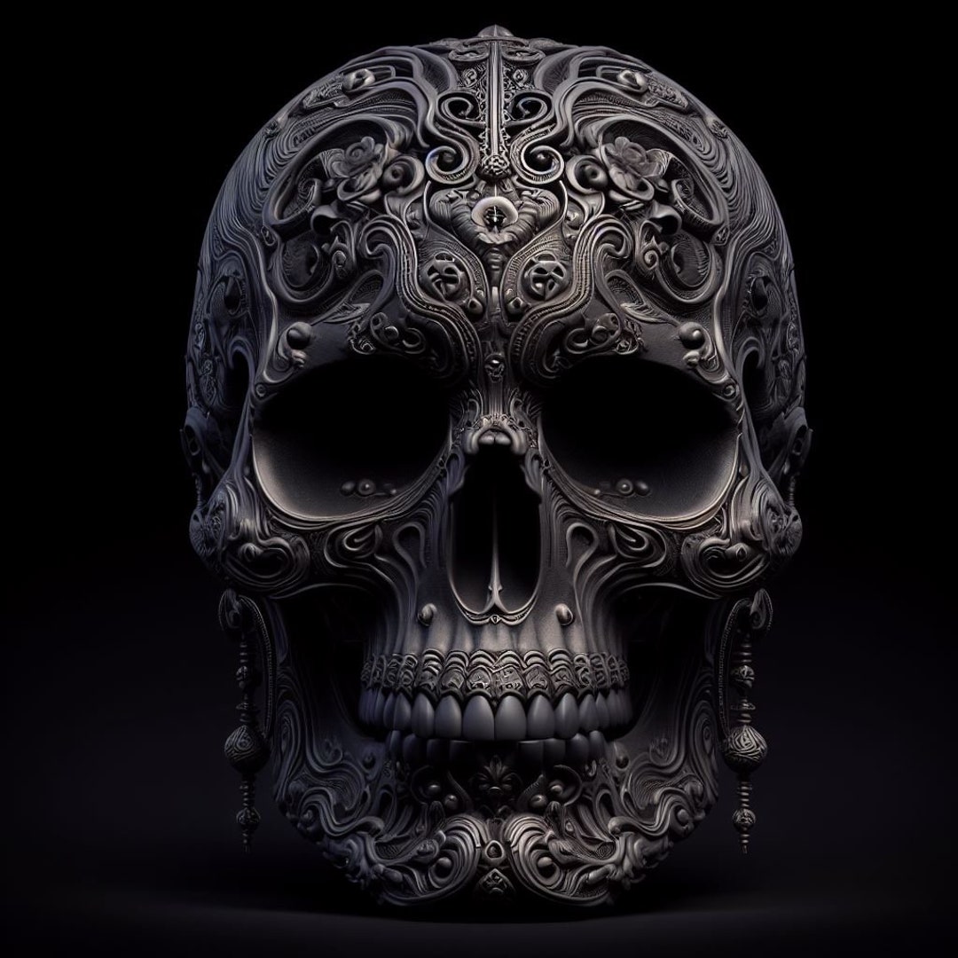 3D Skull Designs Set of 5 - Etsy