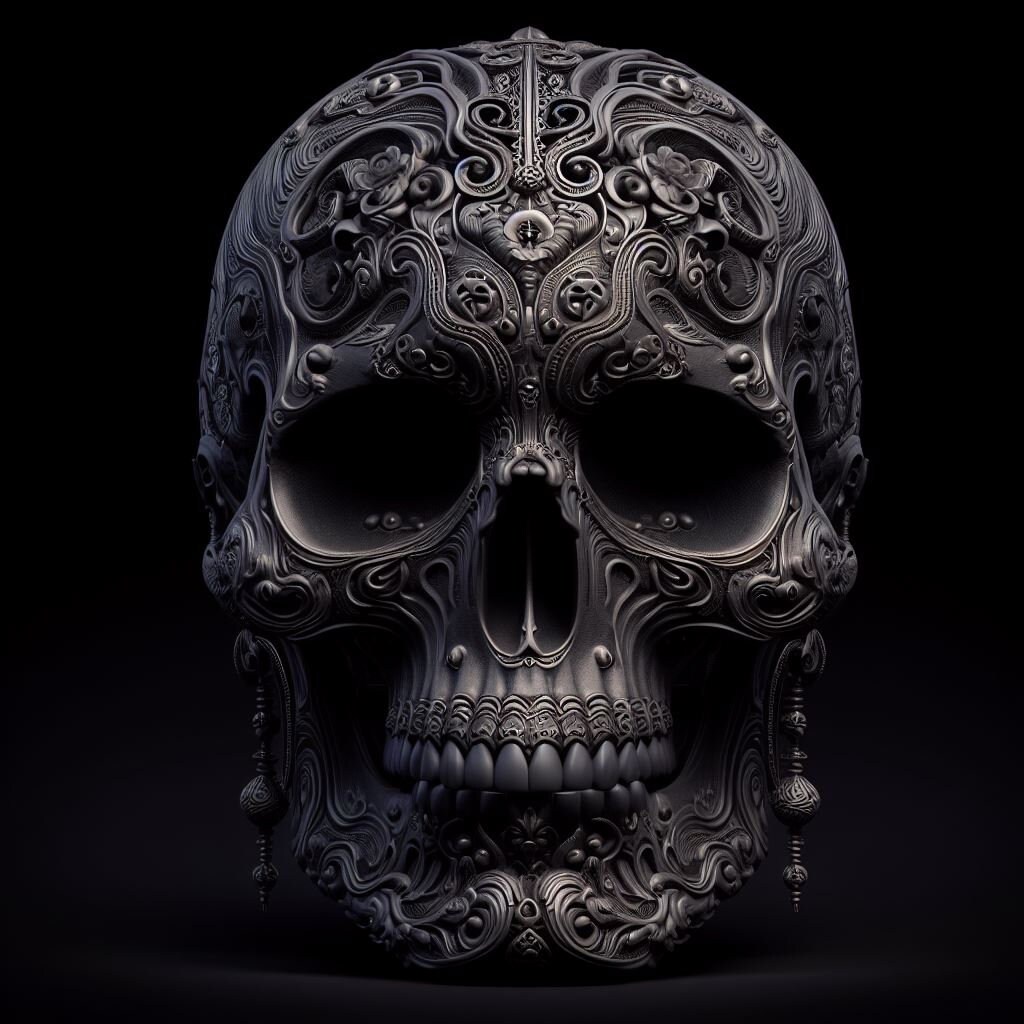 3D Skull Designs Set of 5 - Etsy