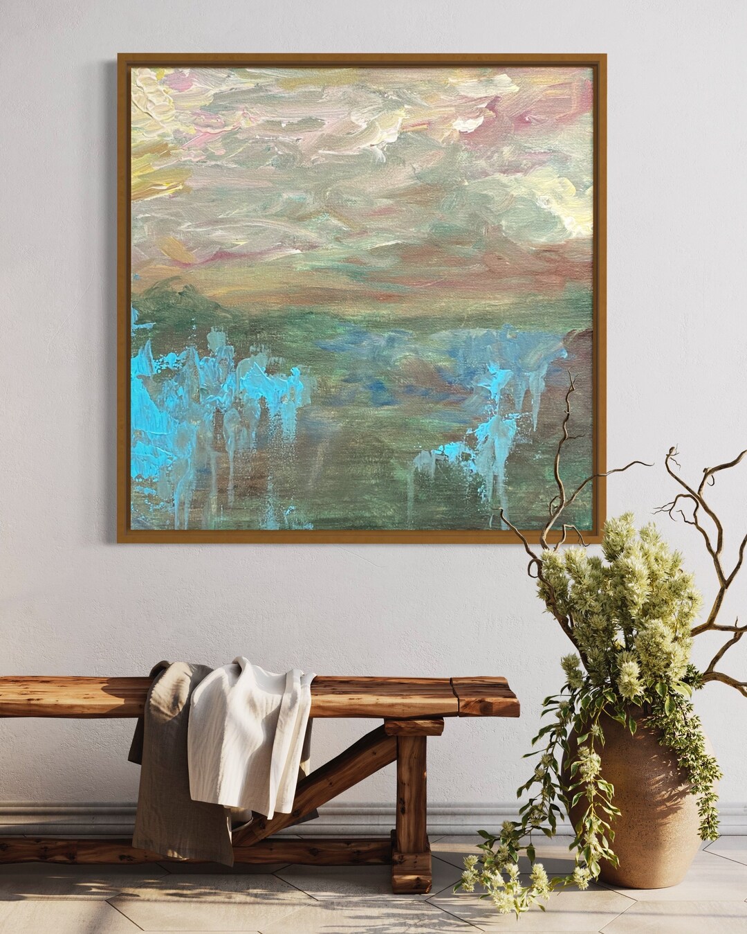 CUSTOM Muted Abstract Landscape Painting, Oversized Paintings ...