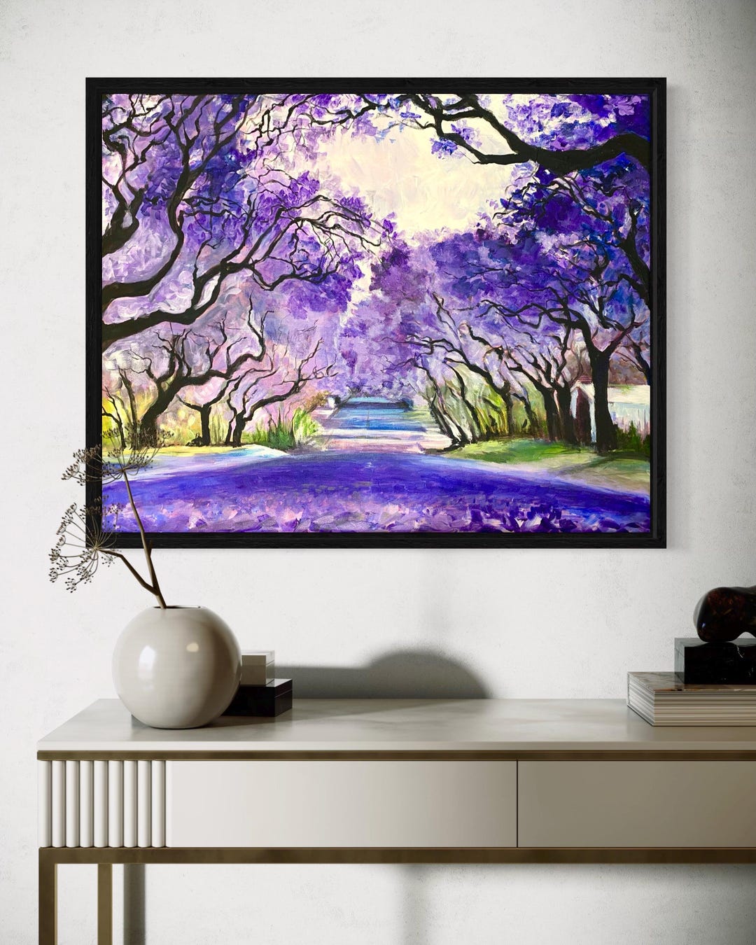 Jacaranda Tree Painting, Art Commission, Oversized Paintings, Original ...