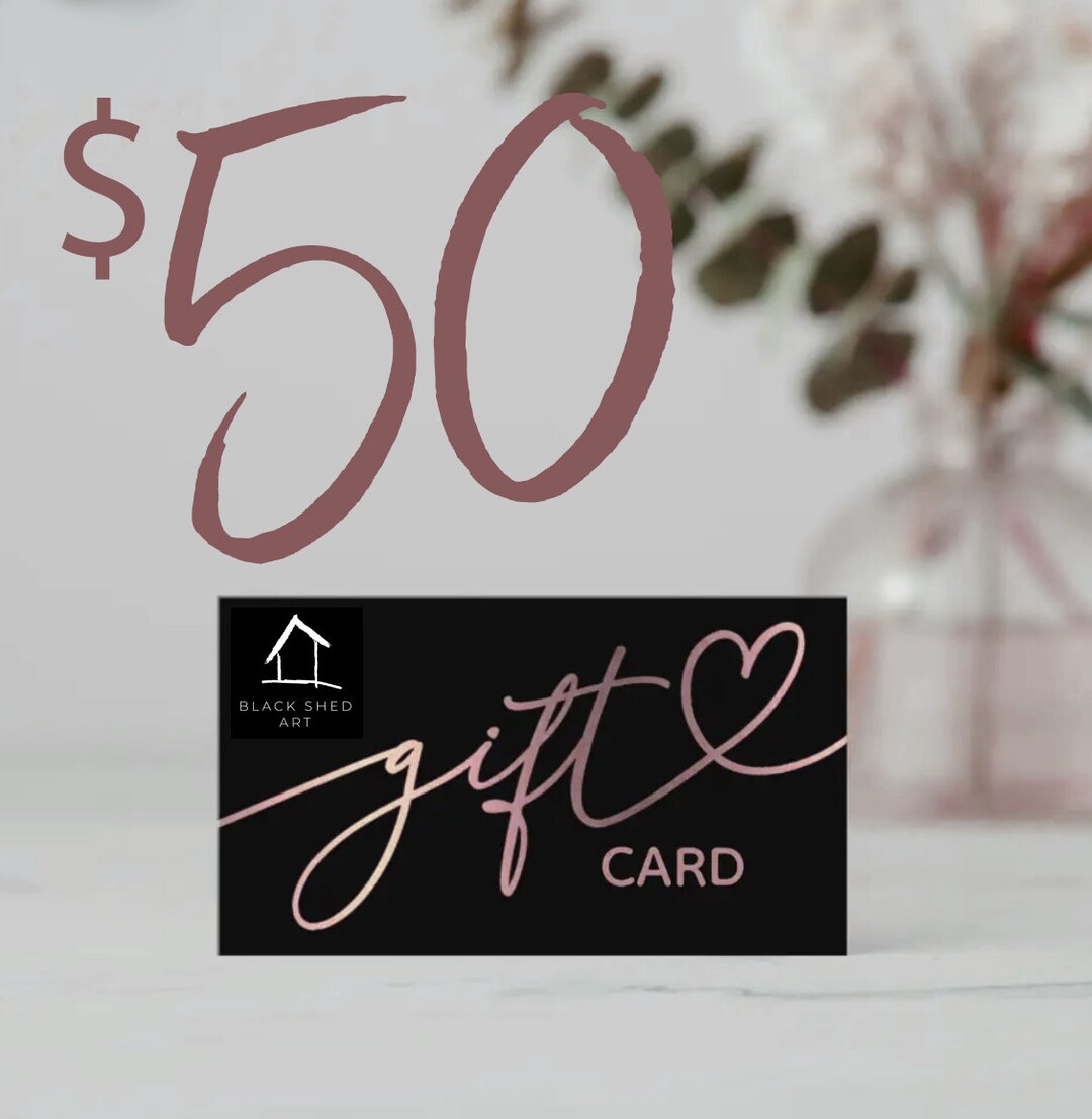 Gift Cards, Custom Paintings, Custom Artwork Gift Cards, 50 Dollars - Etsy
