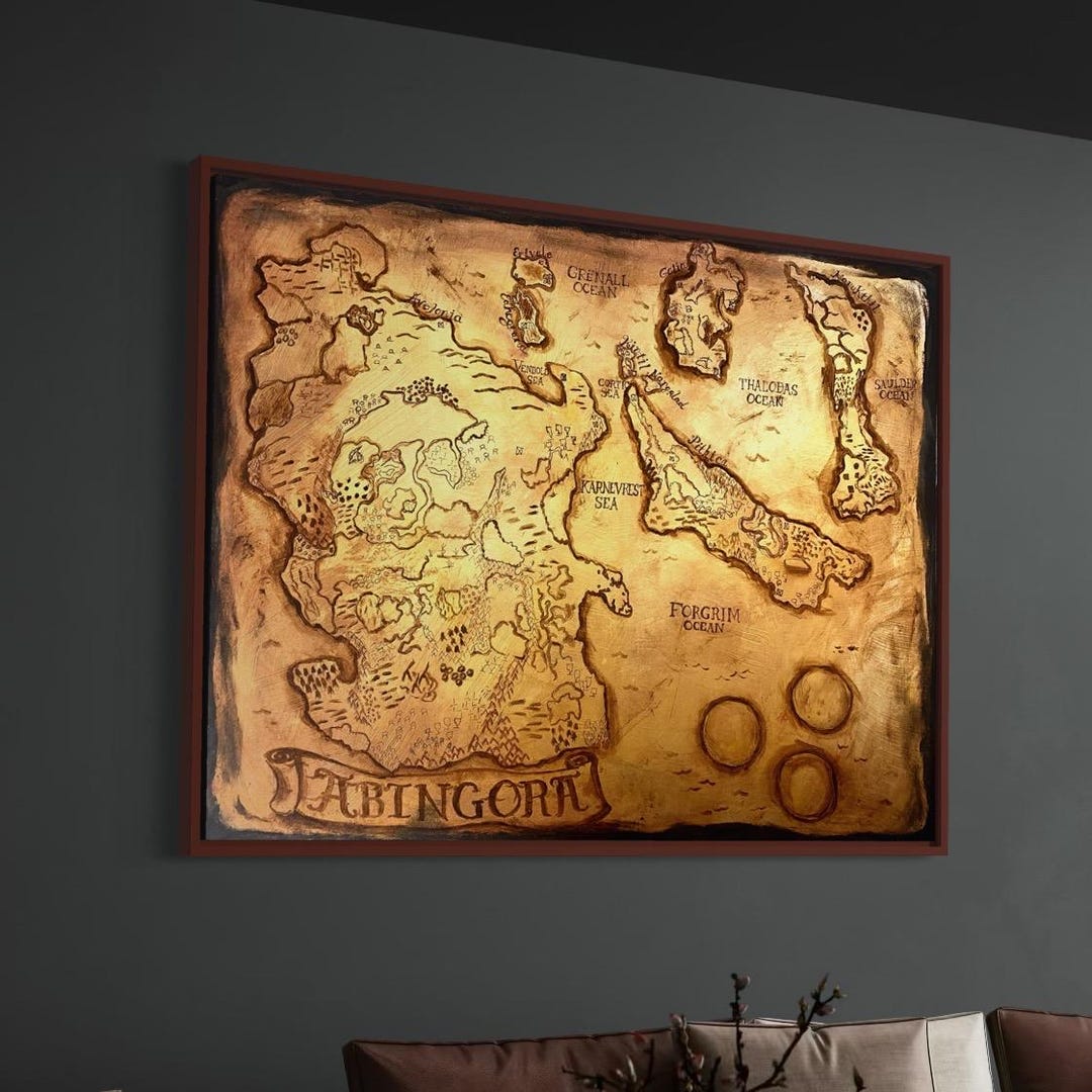 Dungeons and Dragons Fantasy World Map, Custom D&D Map, Travel ...