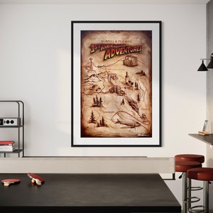Dr. Jones Inspired Adventure Map, Personalized Travel Memory Art - Etsy