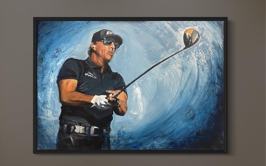 Custom Golf Portrait, Phil Mickelson Painting, Commissioned Portrait ...