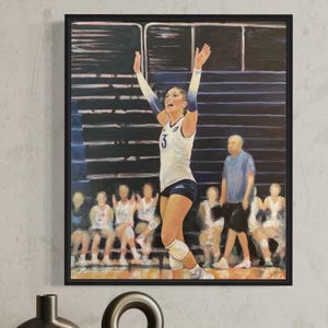 Volleyball Player Painting, Custom High School Sports Painting, College ...