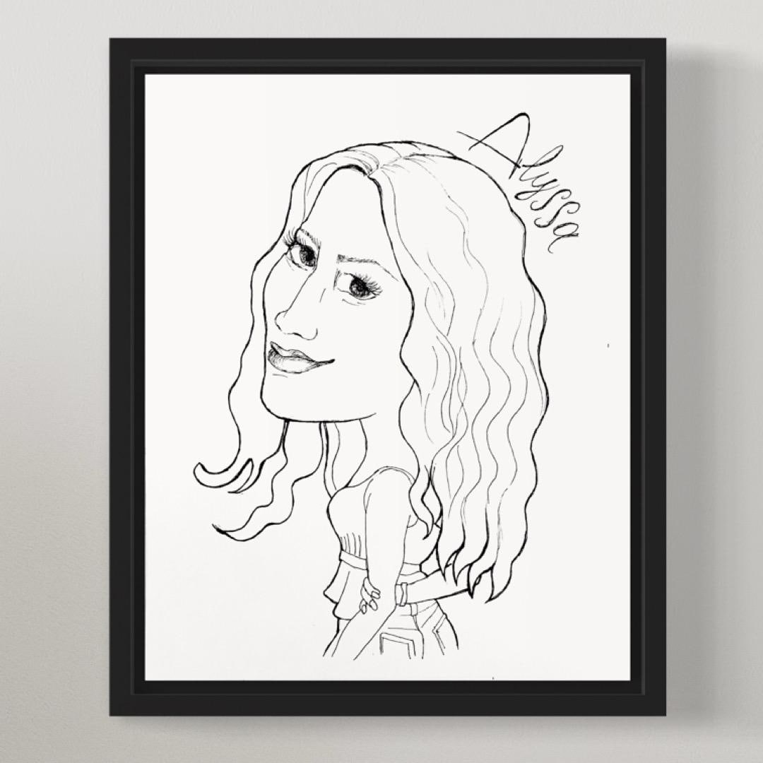 Hand-drawn Senior Portrait Caricature, Pen and Ink Graduation Gift - Etsy