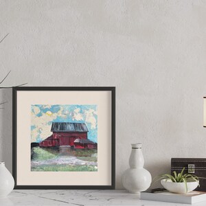 Red Barn Digital Download, Printable Art, Farm Painting Country Home ...