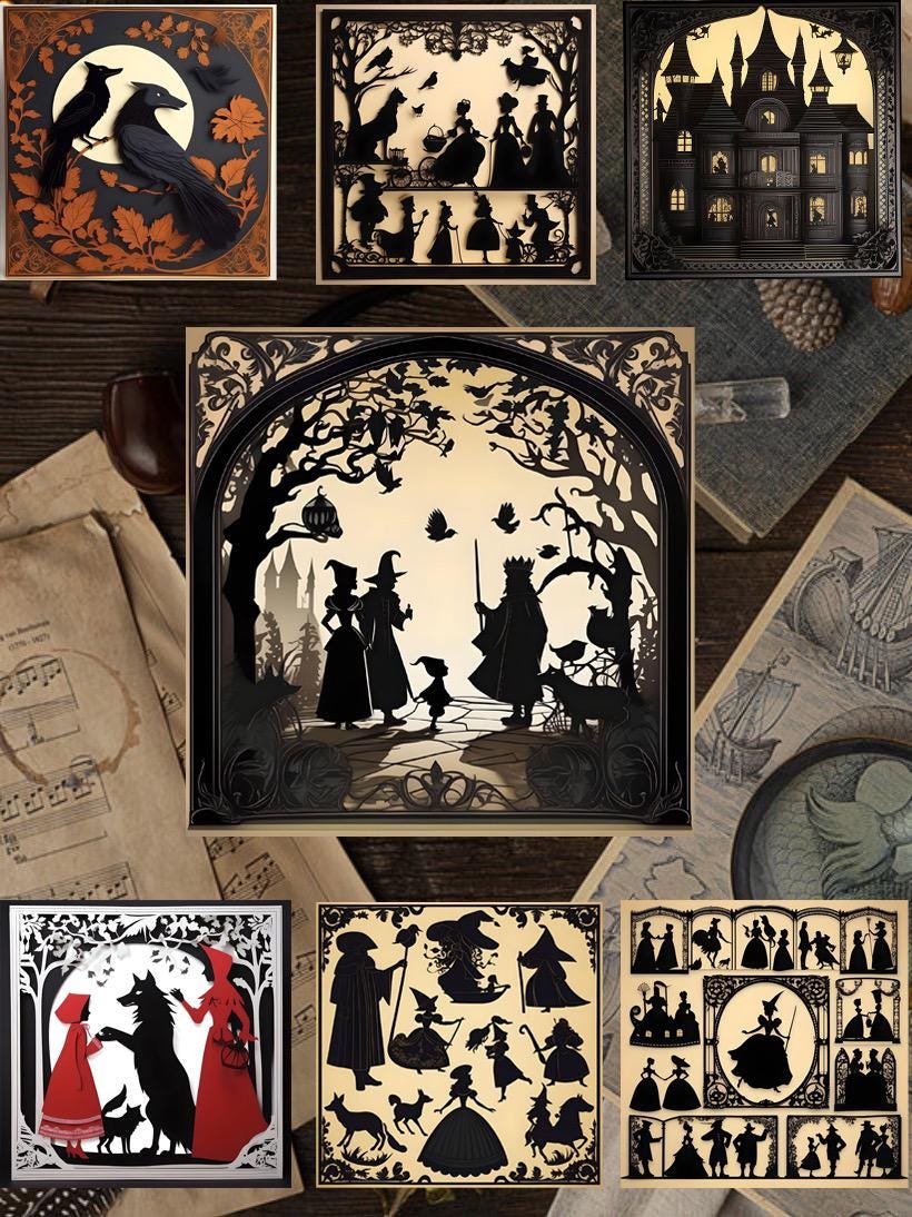 Paper Shadow Theater, Fairy Tale Edition, Print and Cut, Miniature ...