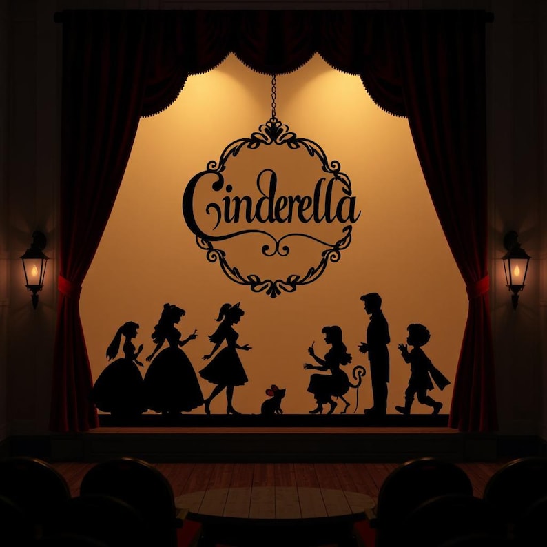 Cinderella Shadow Puppet Printable • Fairy Tale Story + DIY Puppet ...