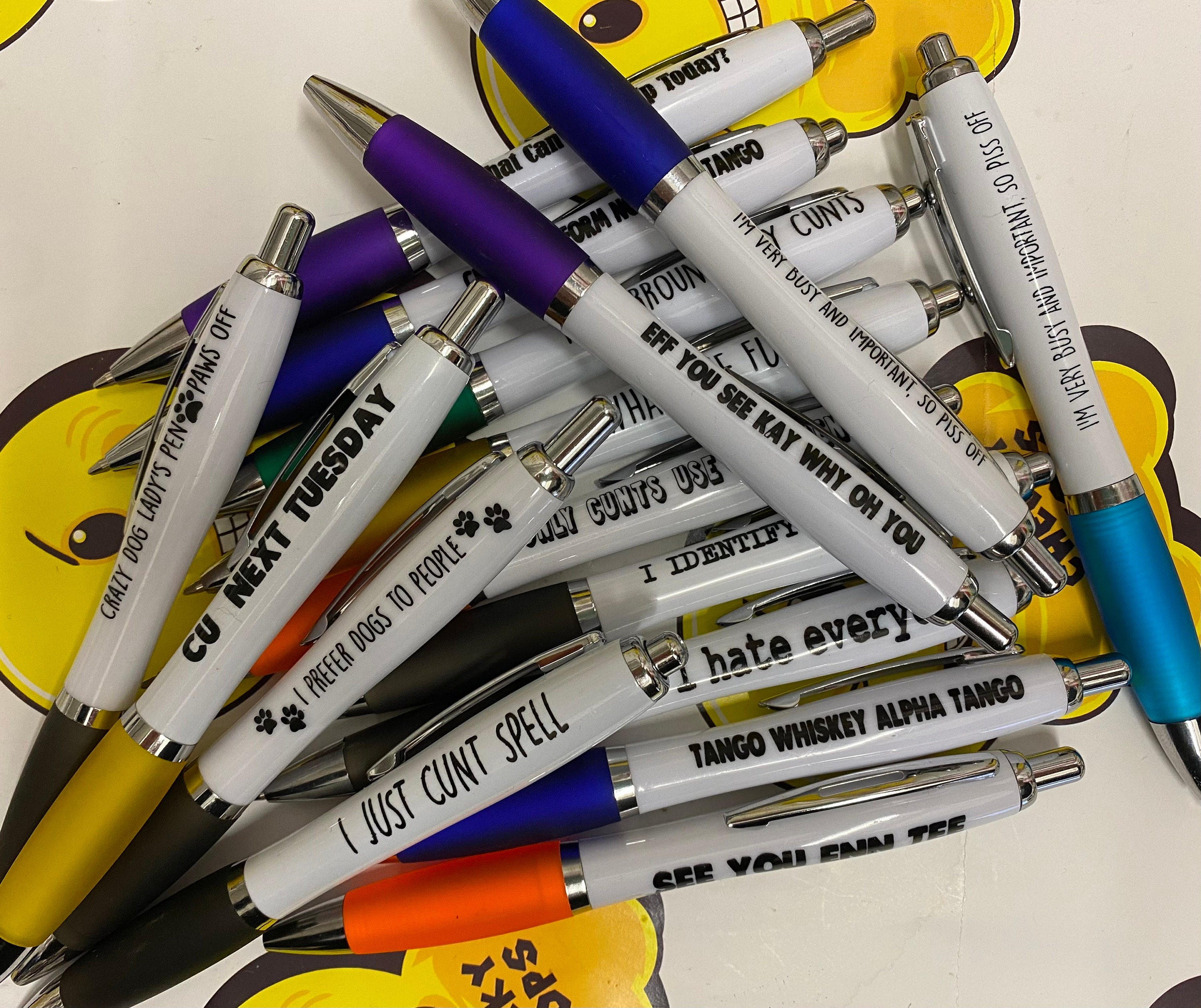 Funny Profanity Pens Funny Pens Banter Pens Rude Pens | Etsy UK