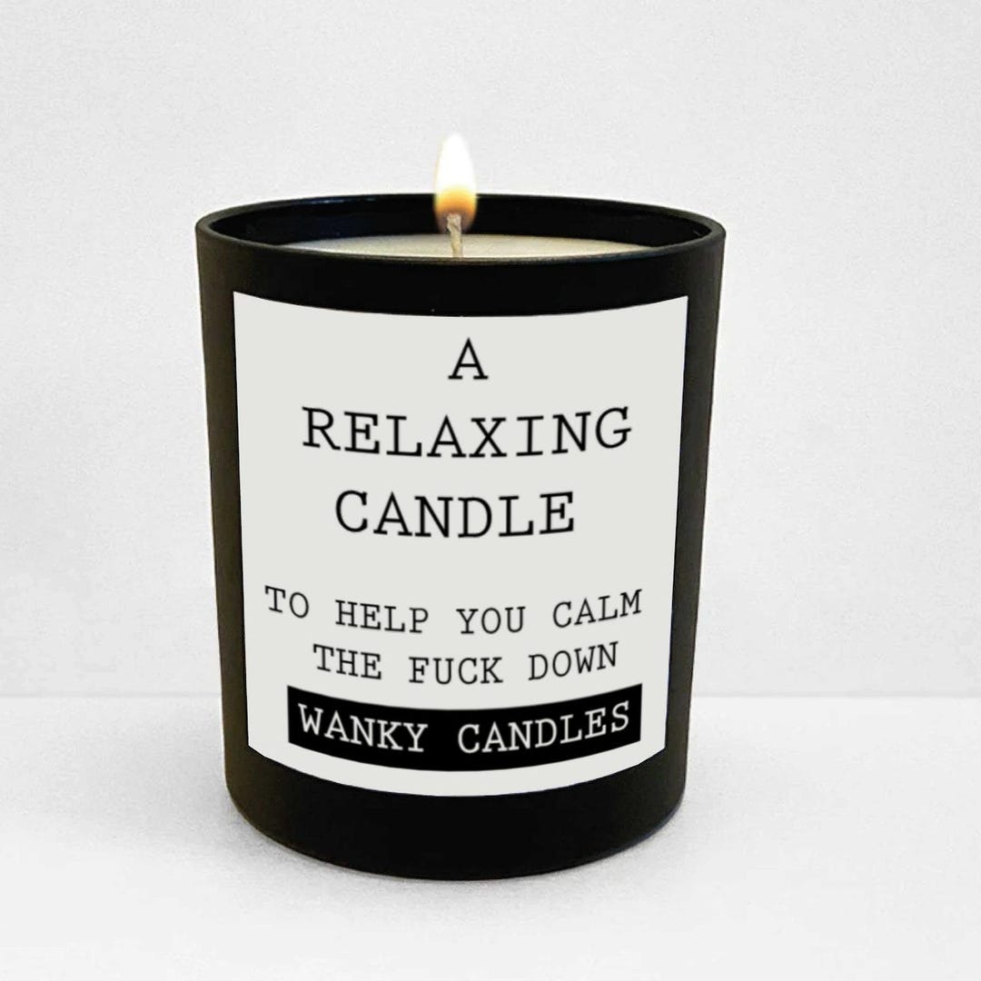 Wanky Candle , Funny Candle, Offensive Candle Black Jar A RELAXING ...