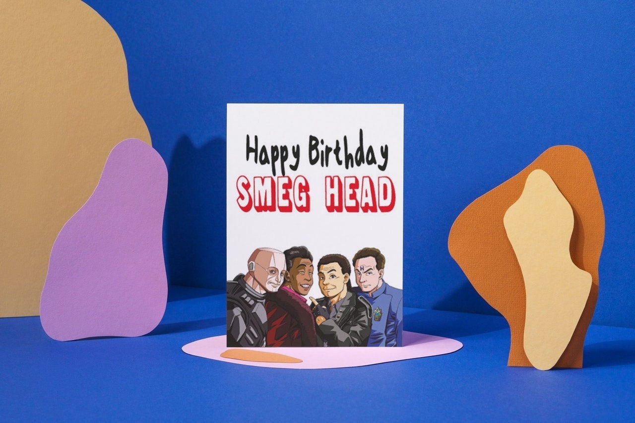 Happy Birthday Smeg Head red Dwarf Red Dwarf Card Birthday | Etsy UK