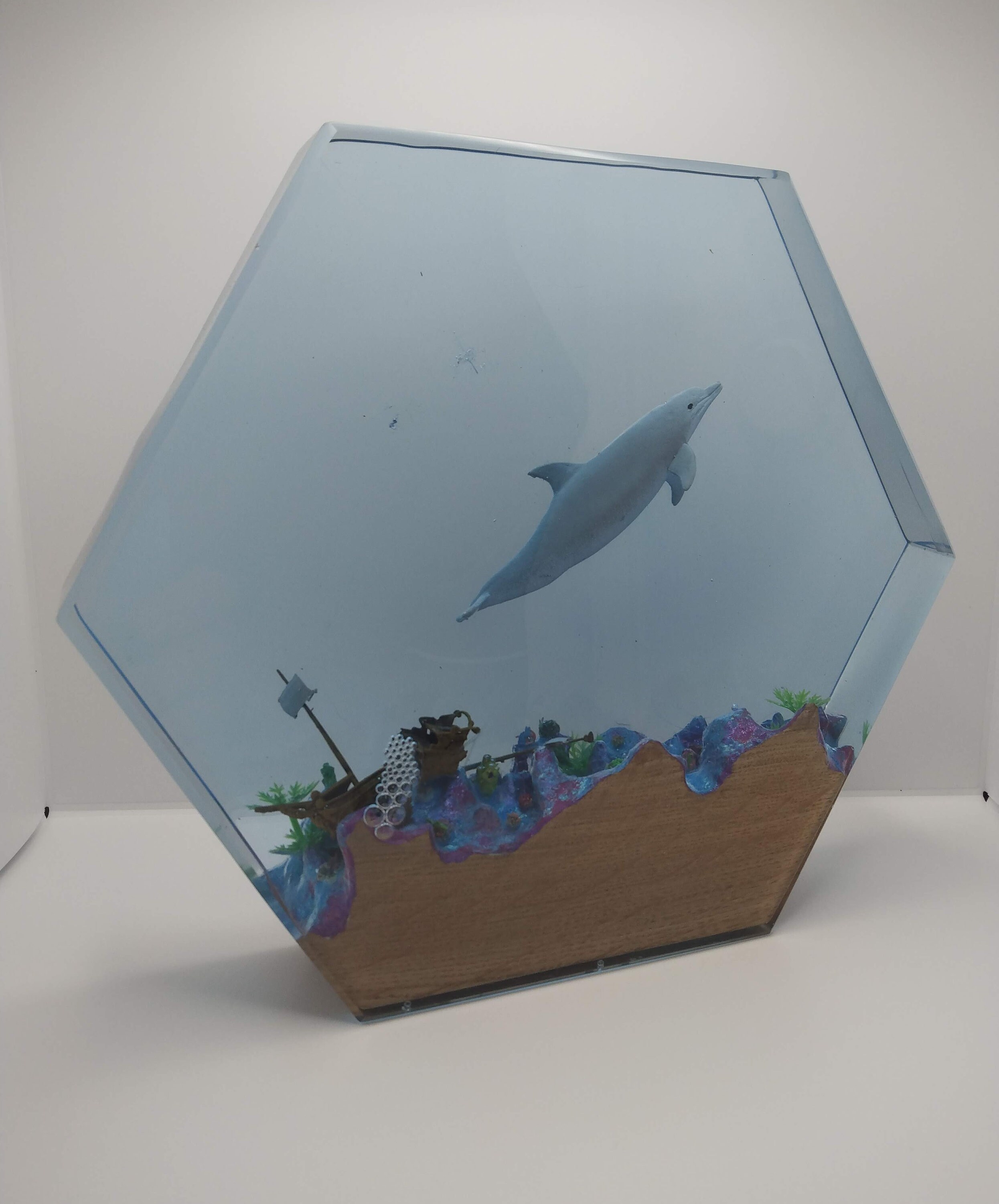 Epoxy Resin Dolphin Art Piece, Desk Decor, Home Decor, Resin Art ...