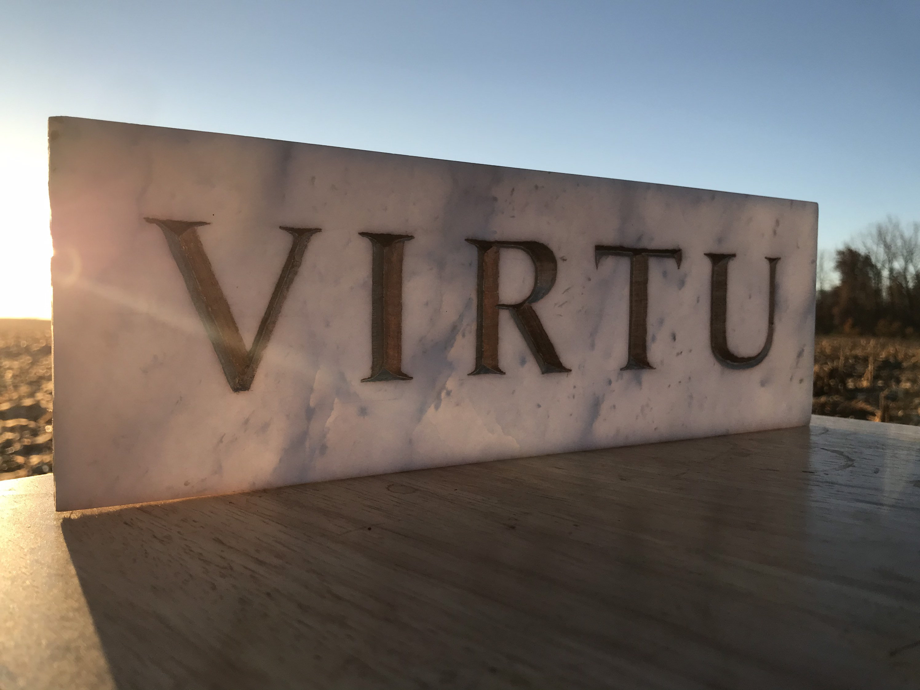 Traditional Hand-carved Marble Stone Lettering - Short Words in Capital ...