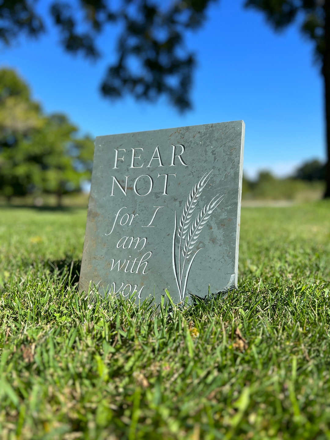 Fear Not for I Am With You Stone Carving in Slate - Hammer and Chisel ...