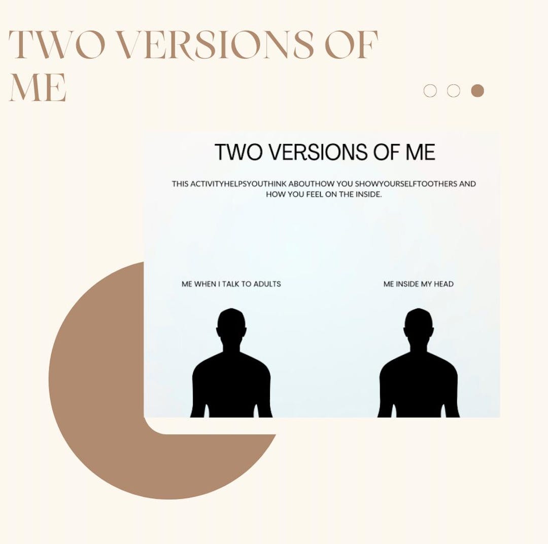 Two Versions of Me Worksheet | Child Emotional Expression Tool | Social ...
