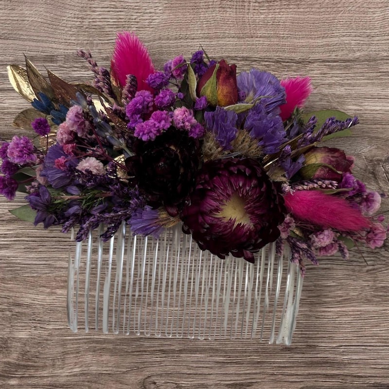 Floral Hair Comb - Etsy