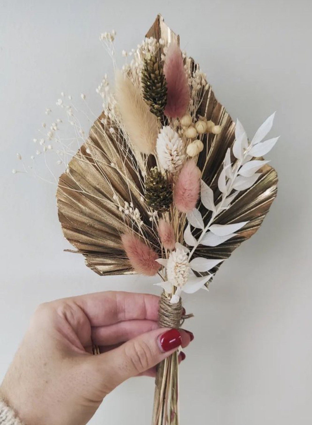 Gold Neutral Dried Palm Spear Cake Topper, Boutonnières, Corsage, Cake ...