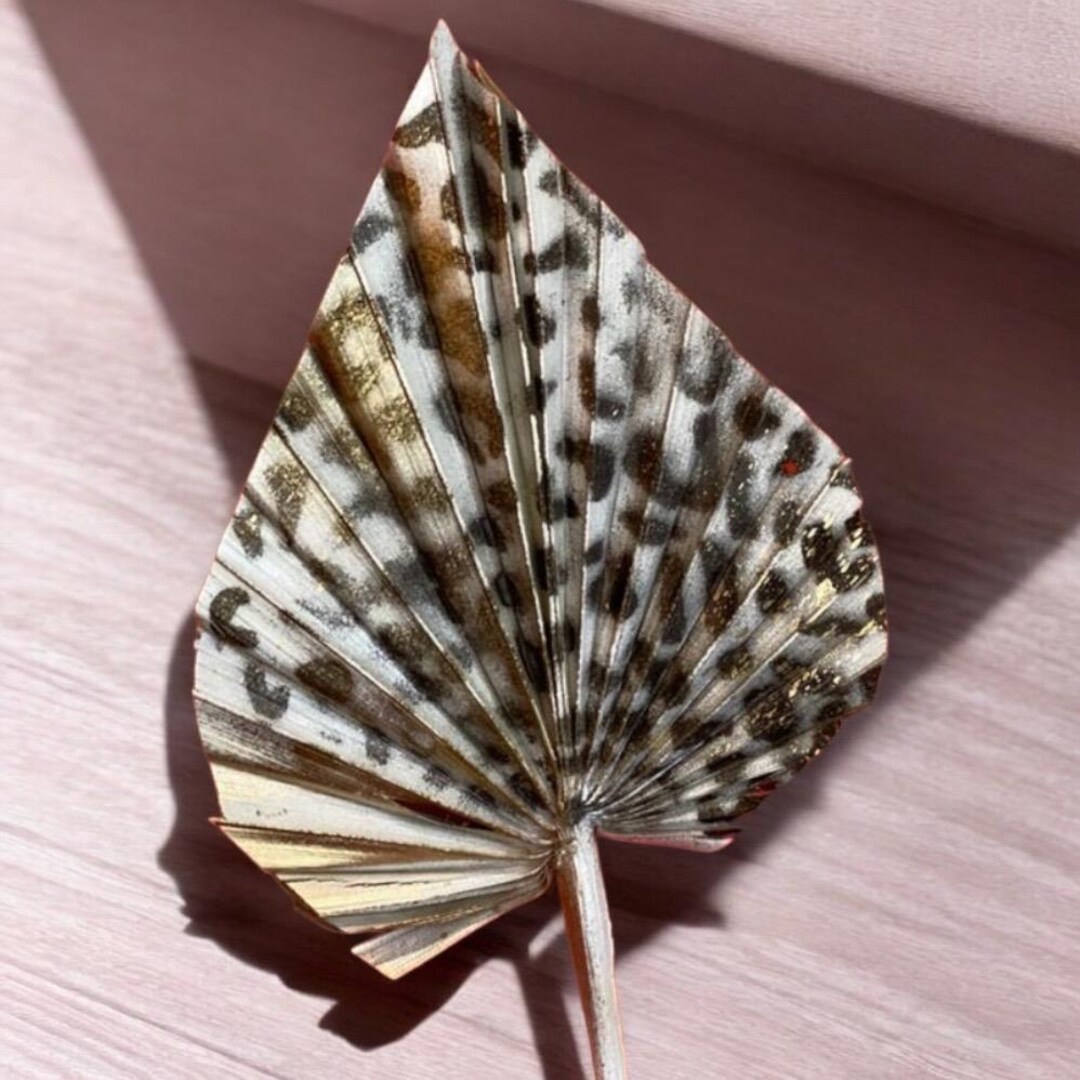 Gold Leopard Dried Palm Spear Cake Topper, Boutonnières, Corsage, Cake ...