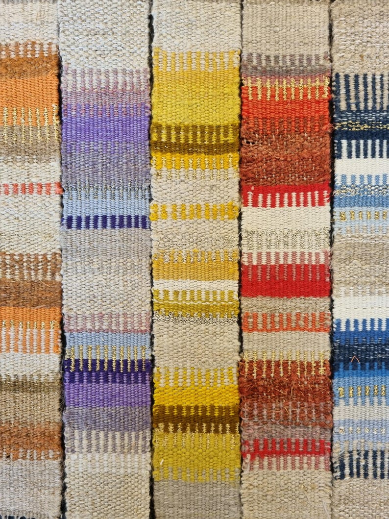 Handwoven Bookmark, Linen Book Plate, Woven Marker, Handmade Exlibris ...