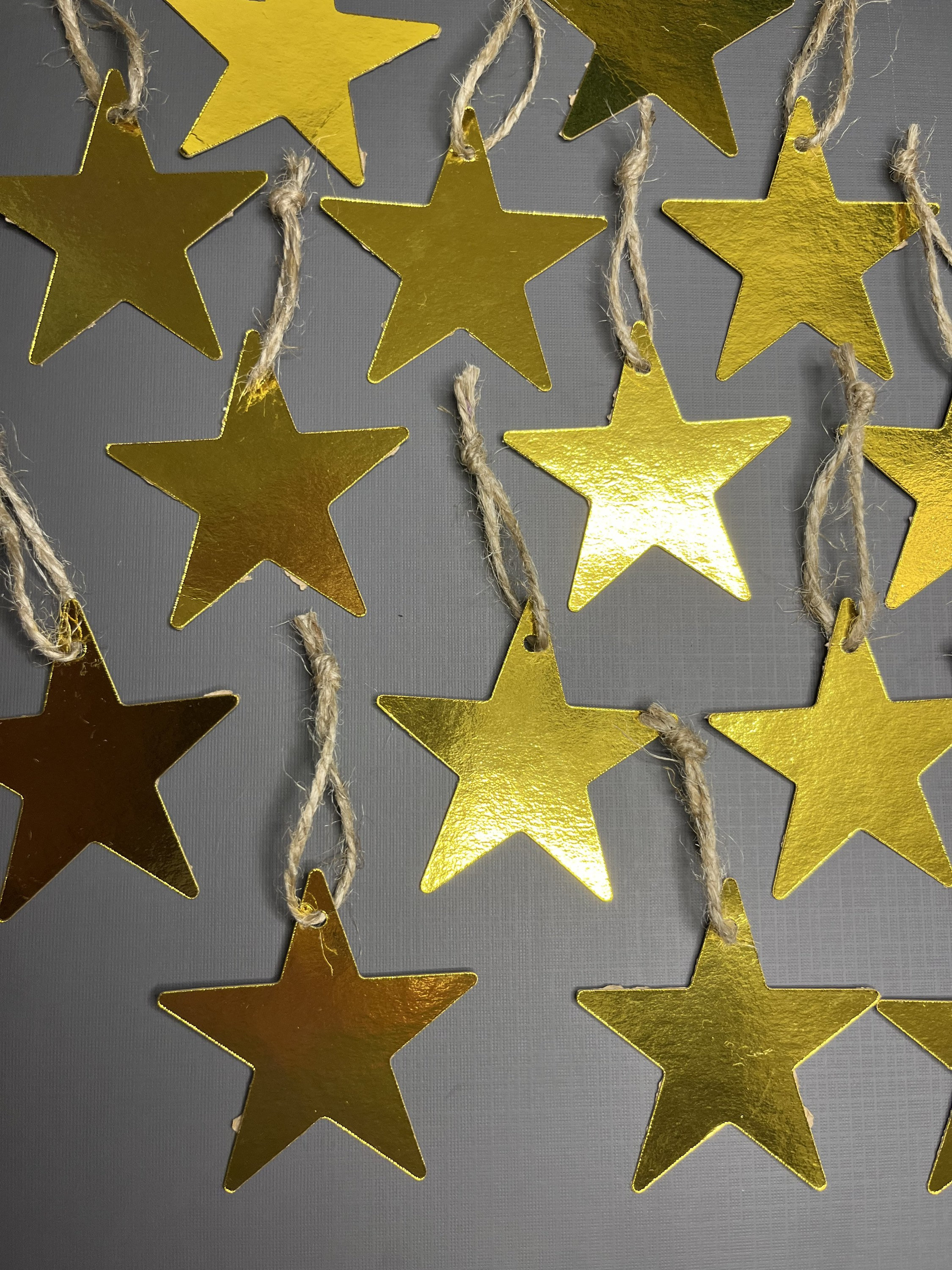 Gold Star Metallic Gift Tags Pack of 12 - Etsy