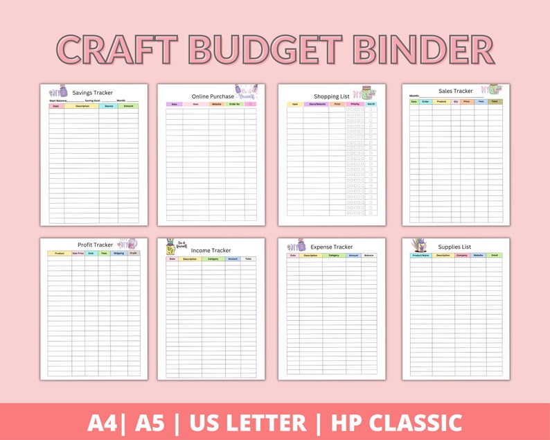 Craft Organization Binder Craft Planner Craft Project - Etsy