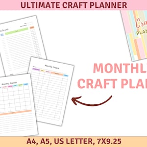 Craft Organization Binder, Craft Planner, Craft Project Planner, Craft ...