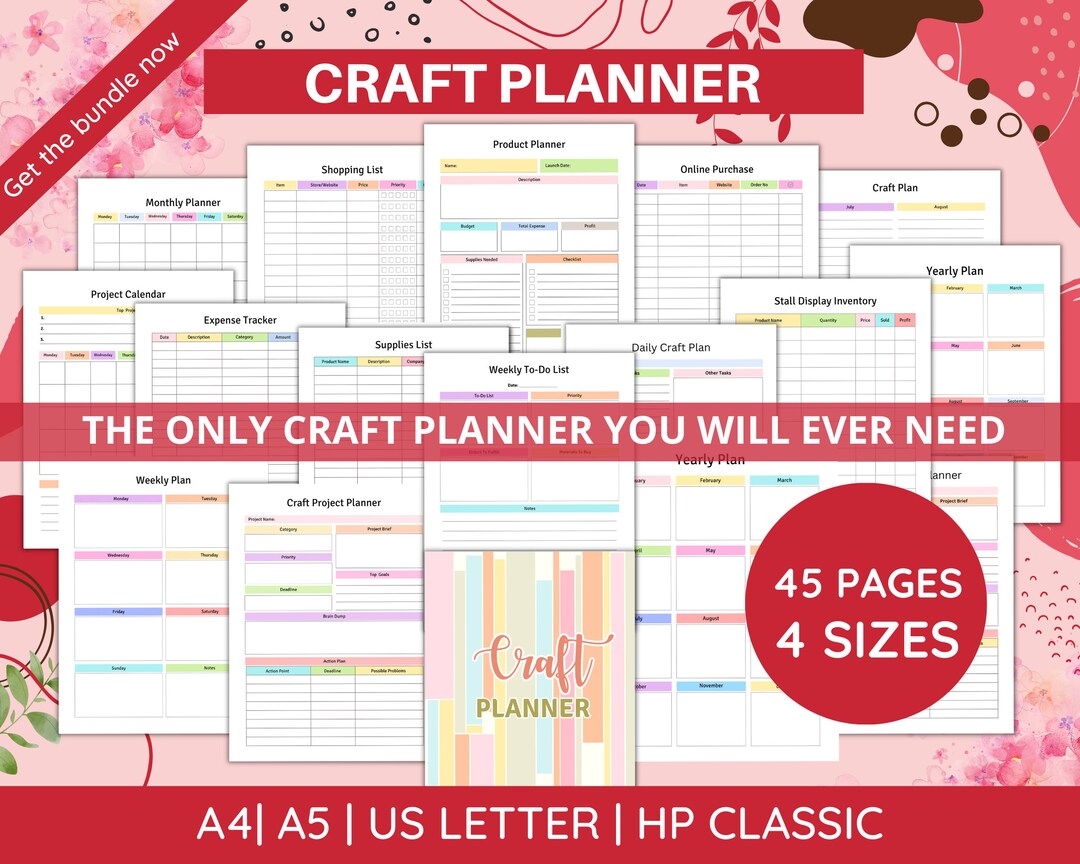 Craft Organization Binder Craft Planner Craft Project - Etsy