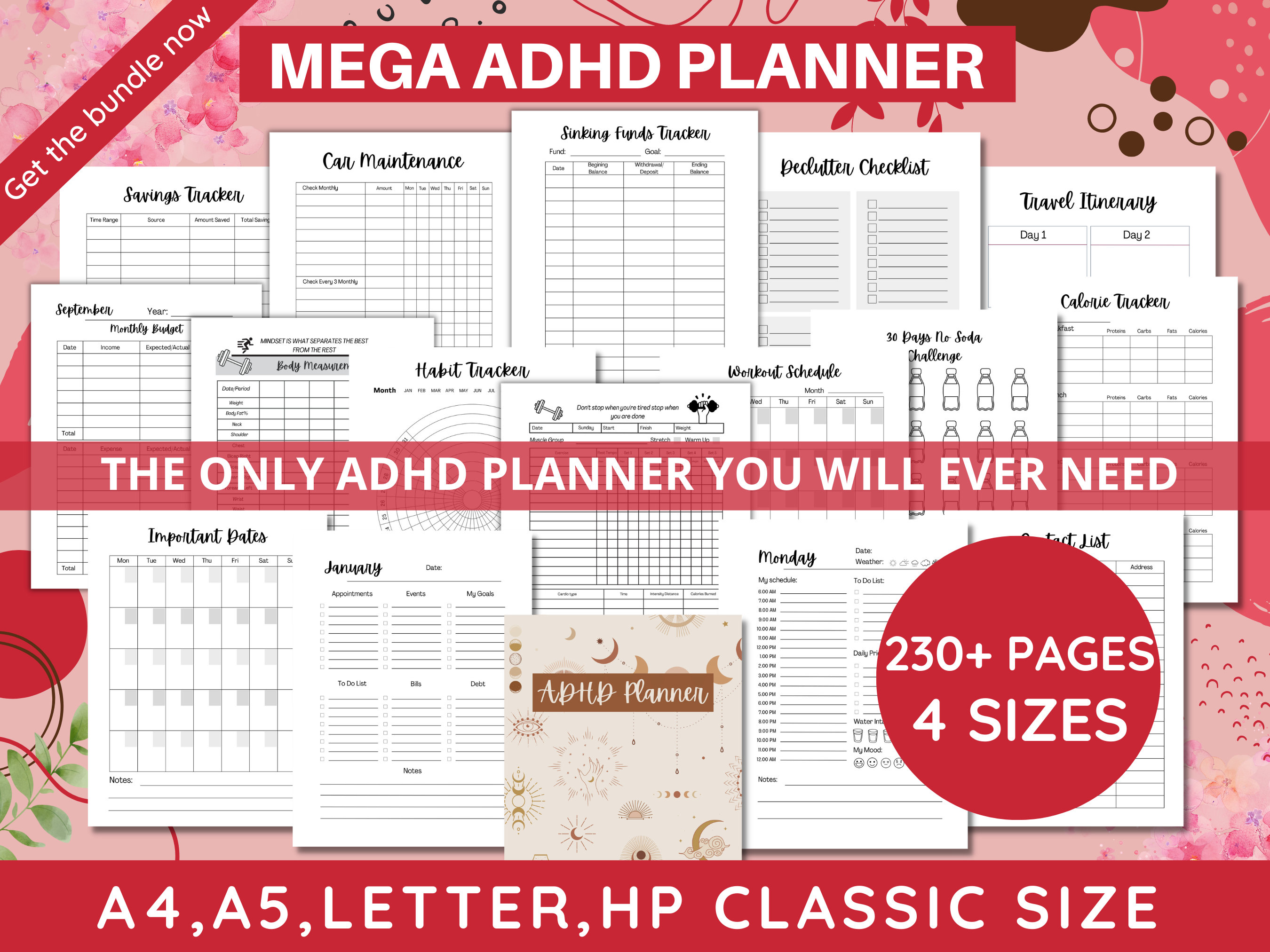 ADHD Planner Adult ADHD Planner Bundle ADHD Organization - Etsy