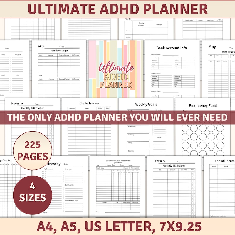 Adhd Planner Adult - Etsy