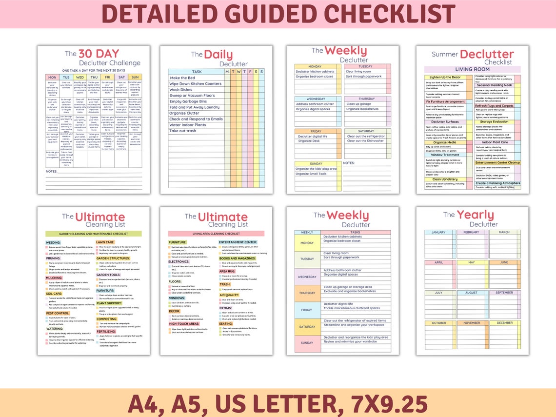 Printable Cleaning Schedule Bundle Editable, Ultimate Cleaning Planner ...