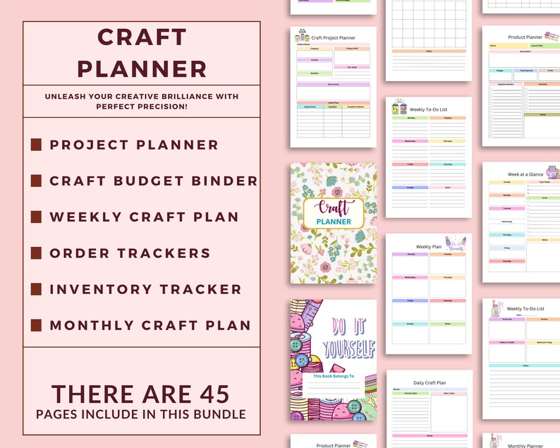 Craft Organization Binder Craft Planner Craft Project - Etsy