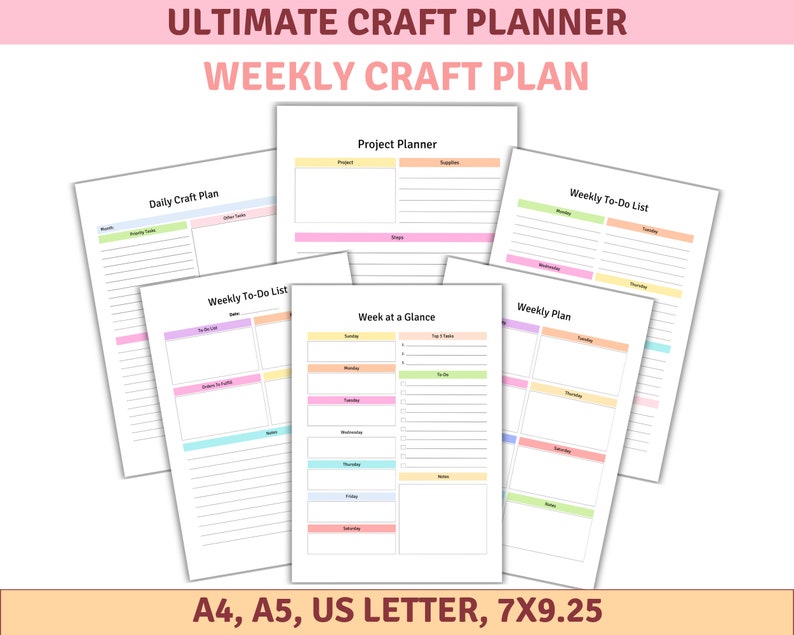 Craft Organization Binder, Craft Planner, Craft Project Planner, Craft ...