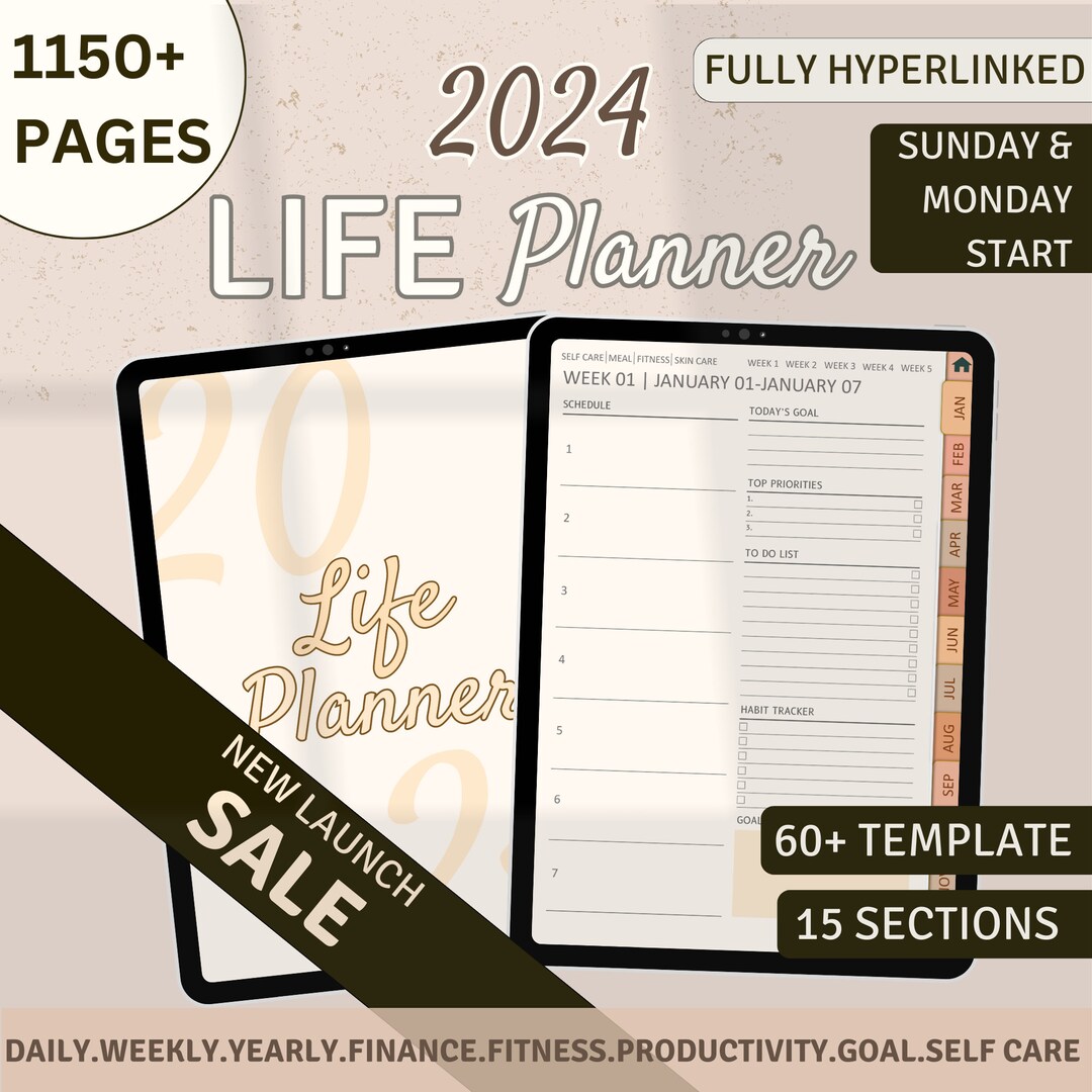 Digital Life Planner 2024 Dated, Ultimate Goodnotes, Notability ...