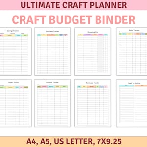 Craft Organization Binder, Craft Planner, Craft Project Planner, Craft ...