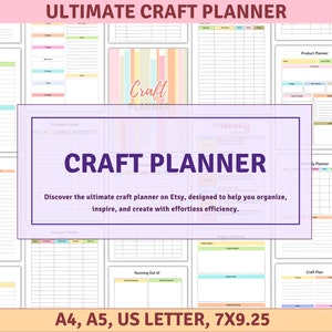 Craft Organization Binder, Craft Planner, Craft Project Planner, Craft ...