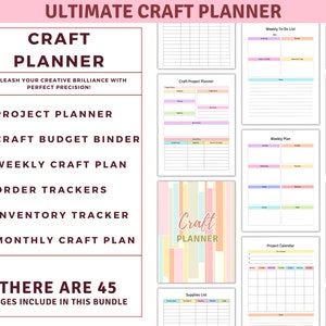 Craft Project Planner, Craft Organization Binder (digital Download) - Etsy