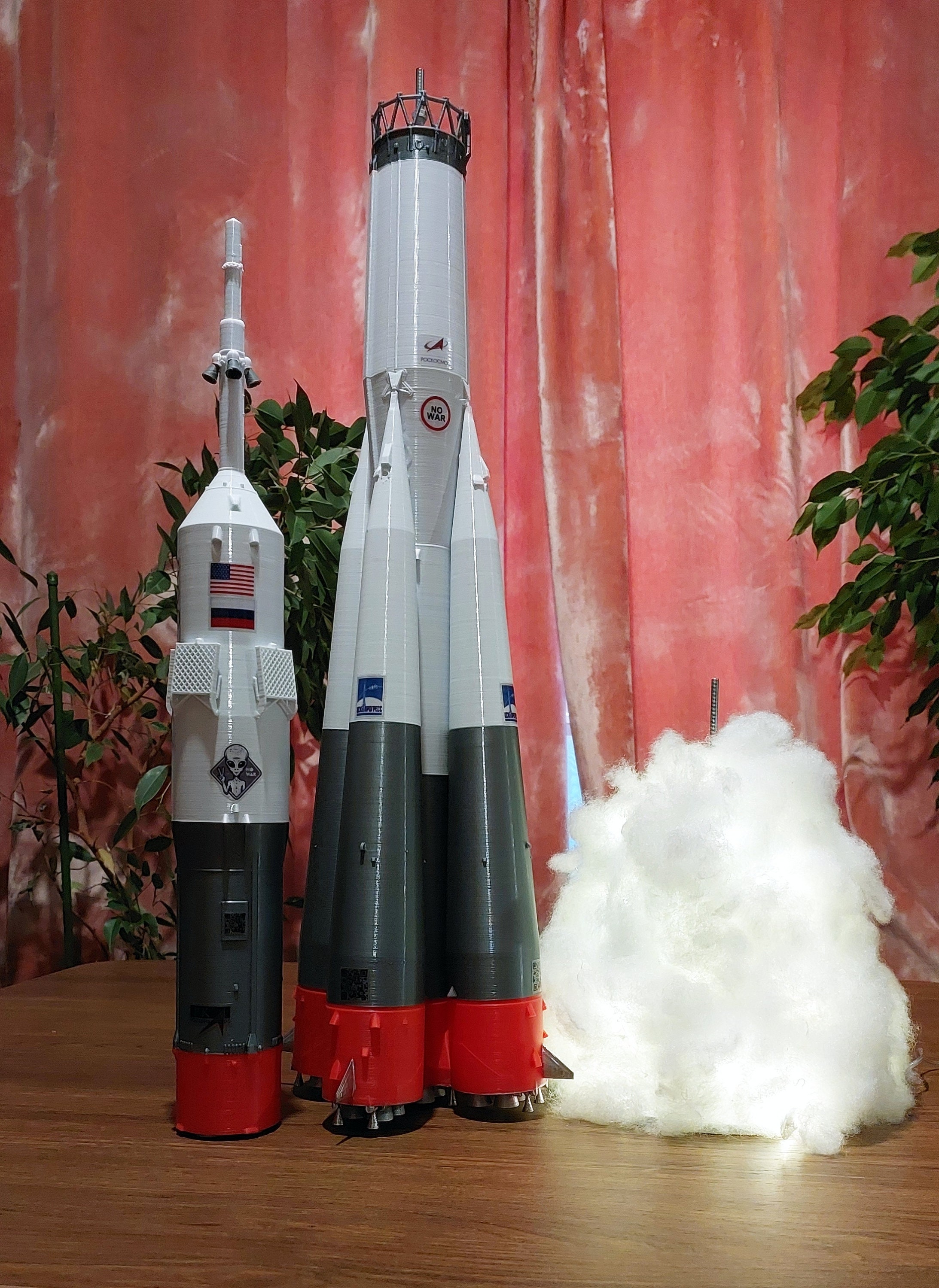 SOYUZ-FG 1/50 Scale With Jetpack Smoke Effect 130 Cm - Etsy