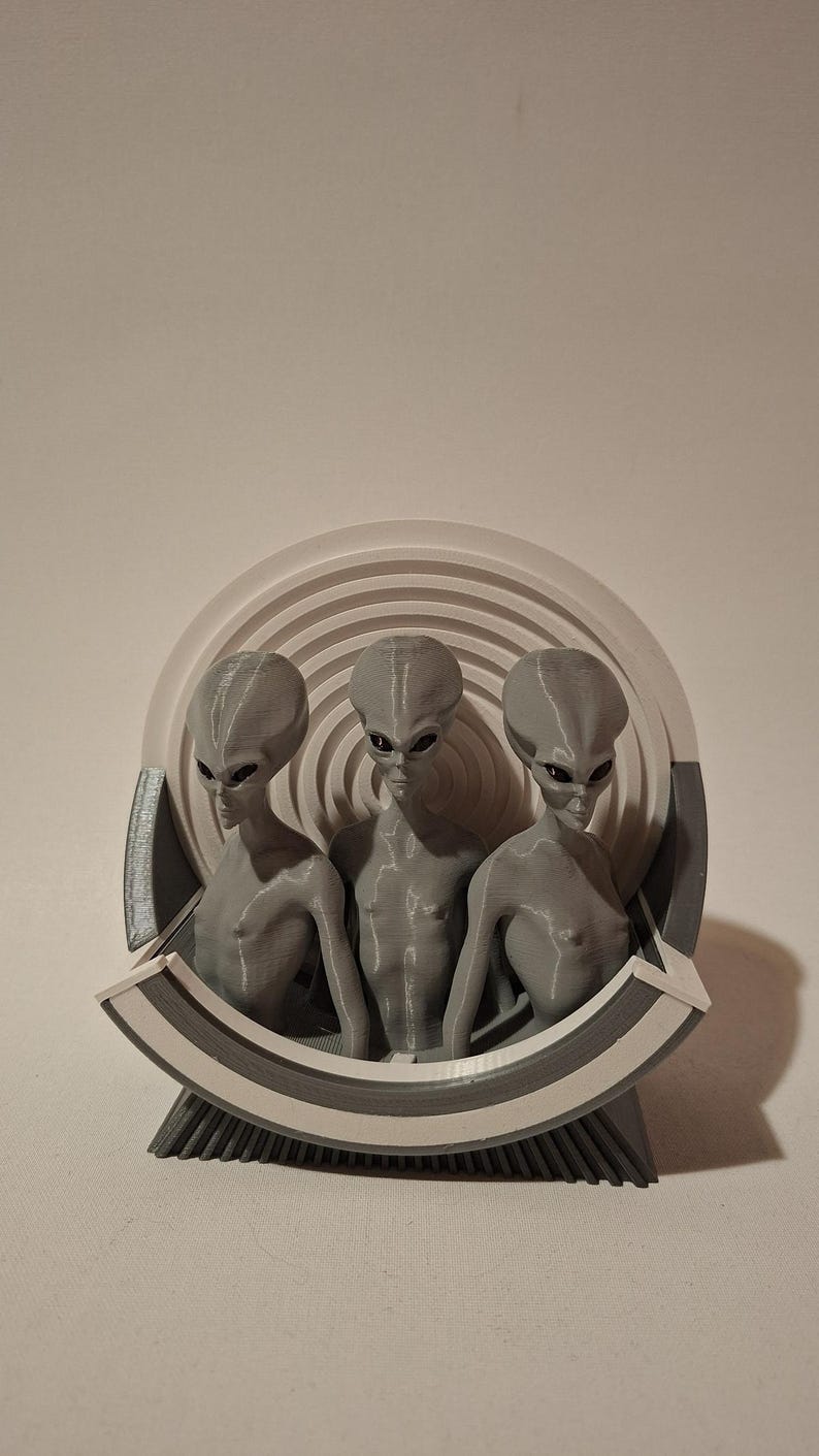 Aliens Diorama, Single and Triple Aliens Decor, Sci Fi, Ufo, Gift ...