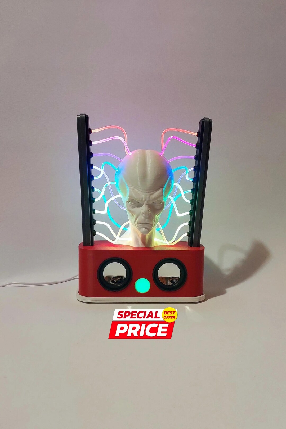 Alien Fiber Optic Bluetooth Speaker, Pixel LED Sci-fi Decor - Etsy