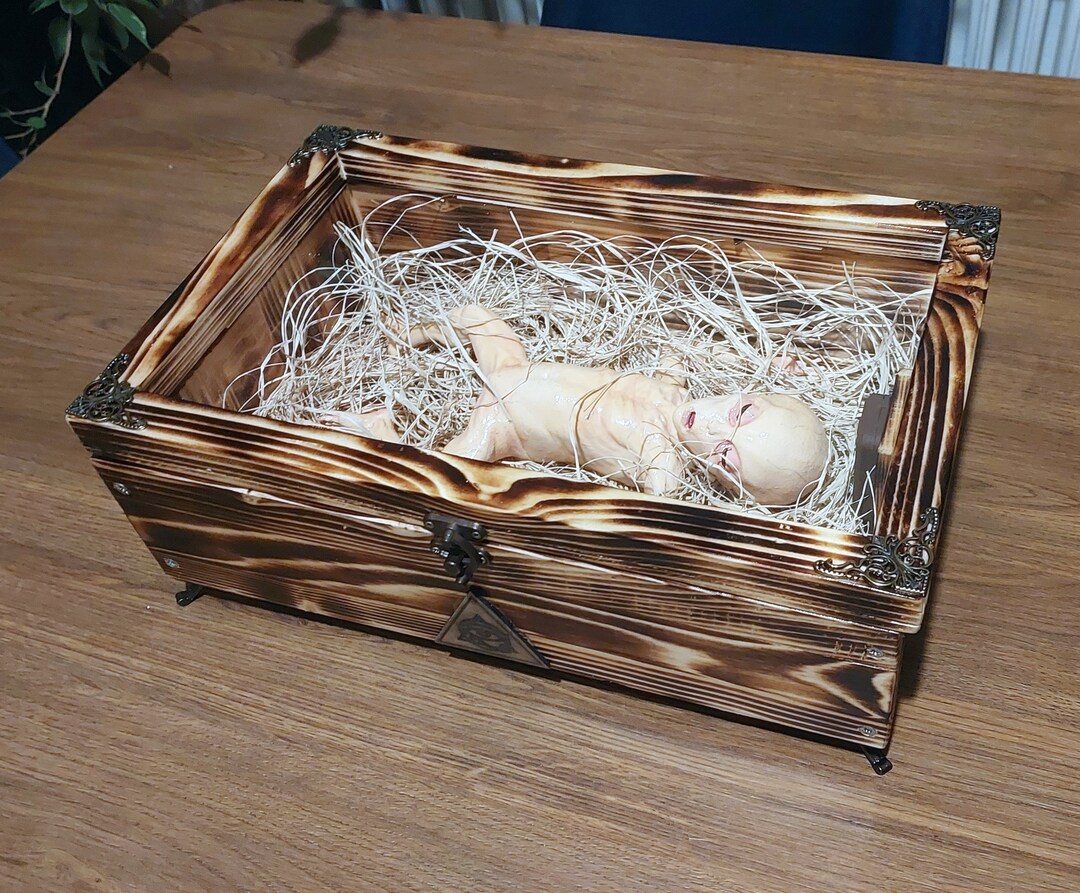 Dead Alien in Wooden Chest - Etsy