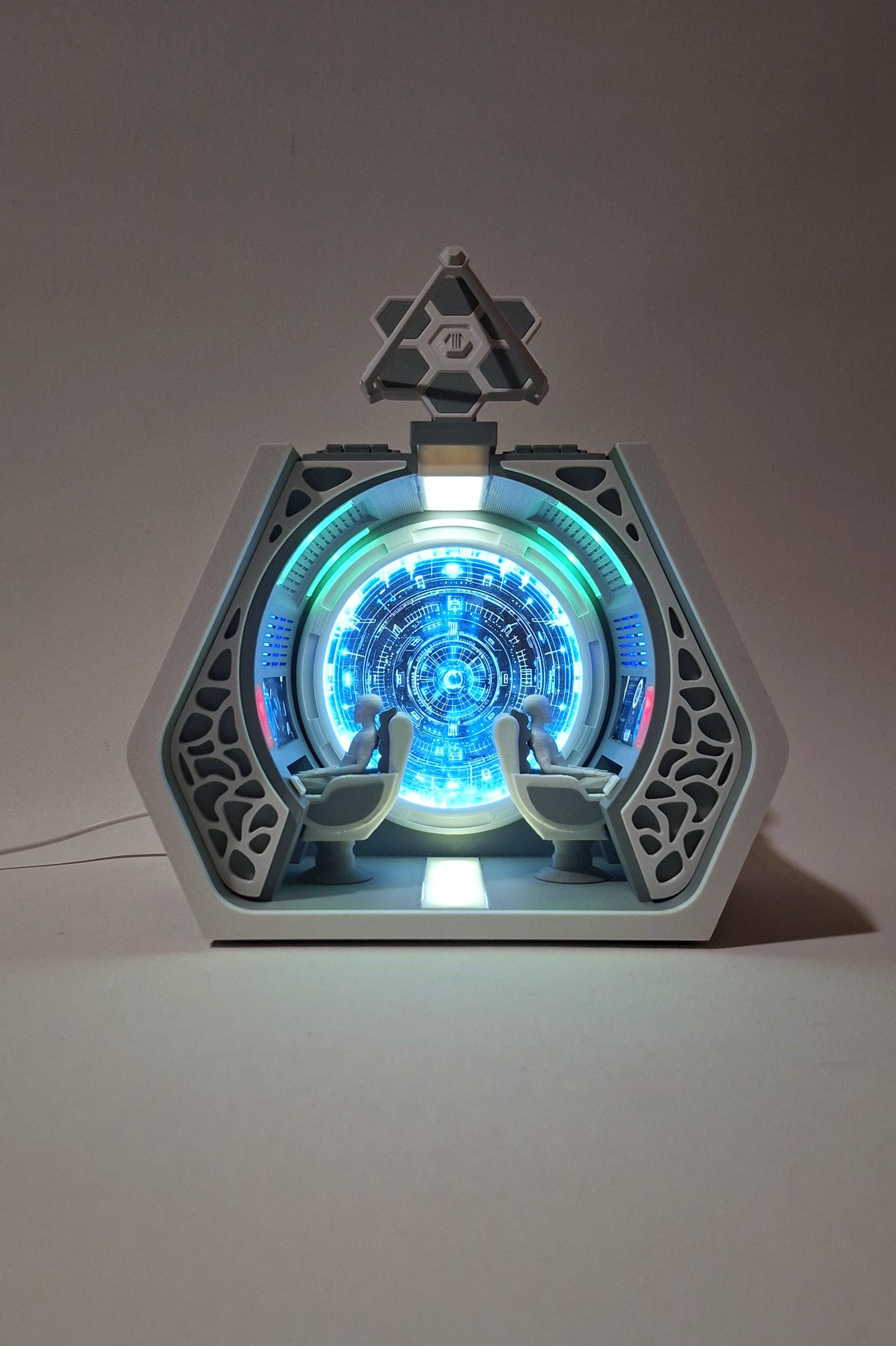 ALIEN RADAR STATION, Diorama, Spaceship Interior, Led Illuminated, Sci ...