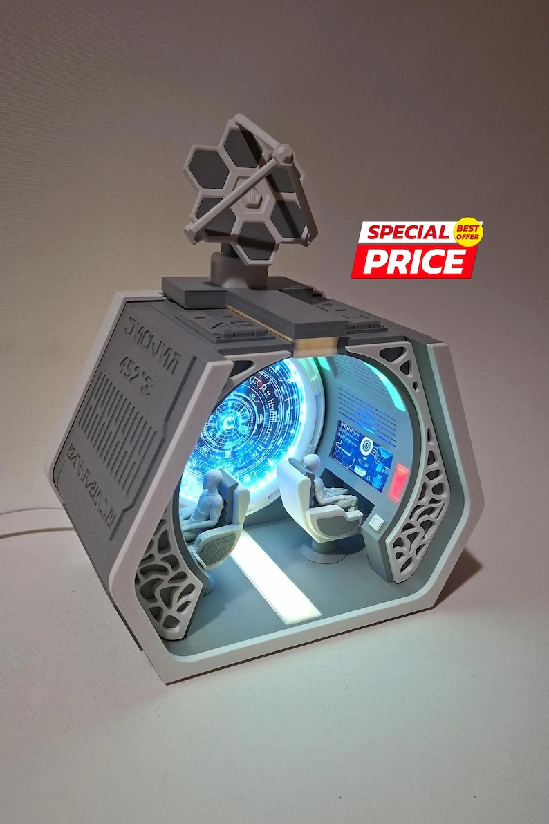 ALIEN RADAR STATION, Diorama, Spaceship Interior, Led Illuminated, Sci ...