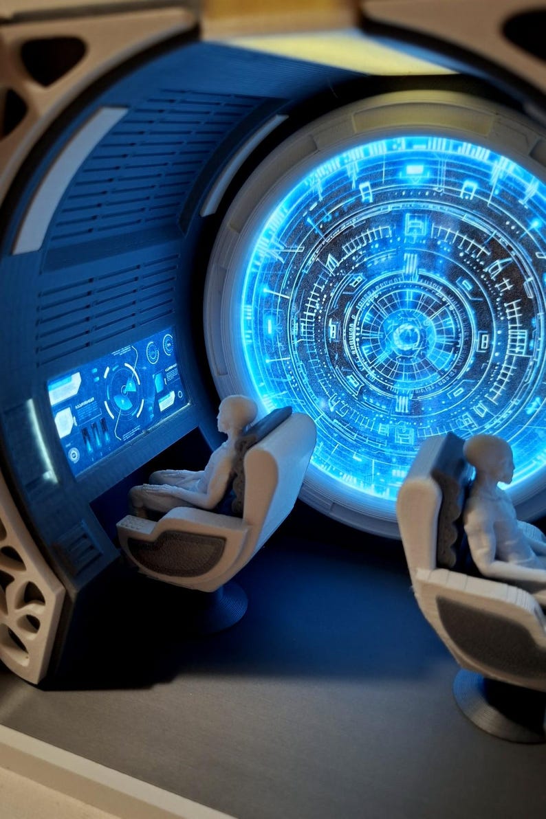 ALIEN NAVIGATION BRIDGE, Diorama, Spaceship Interior, Led Illuminated ...