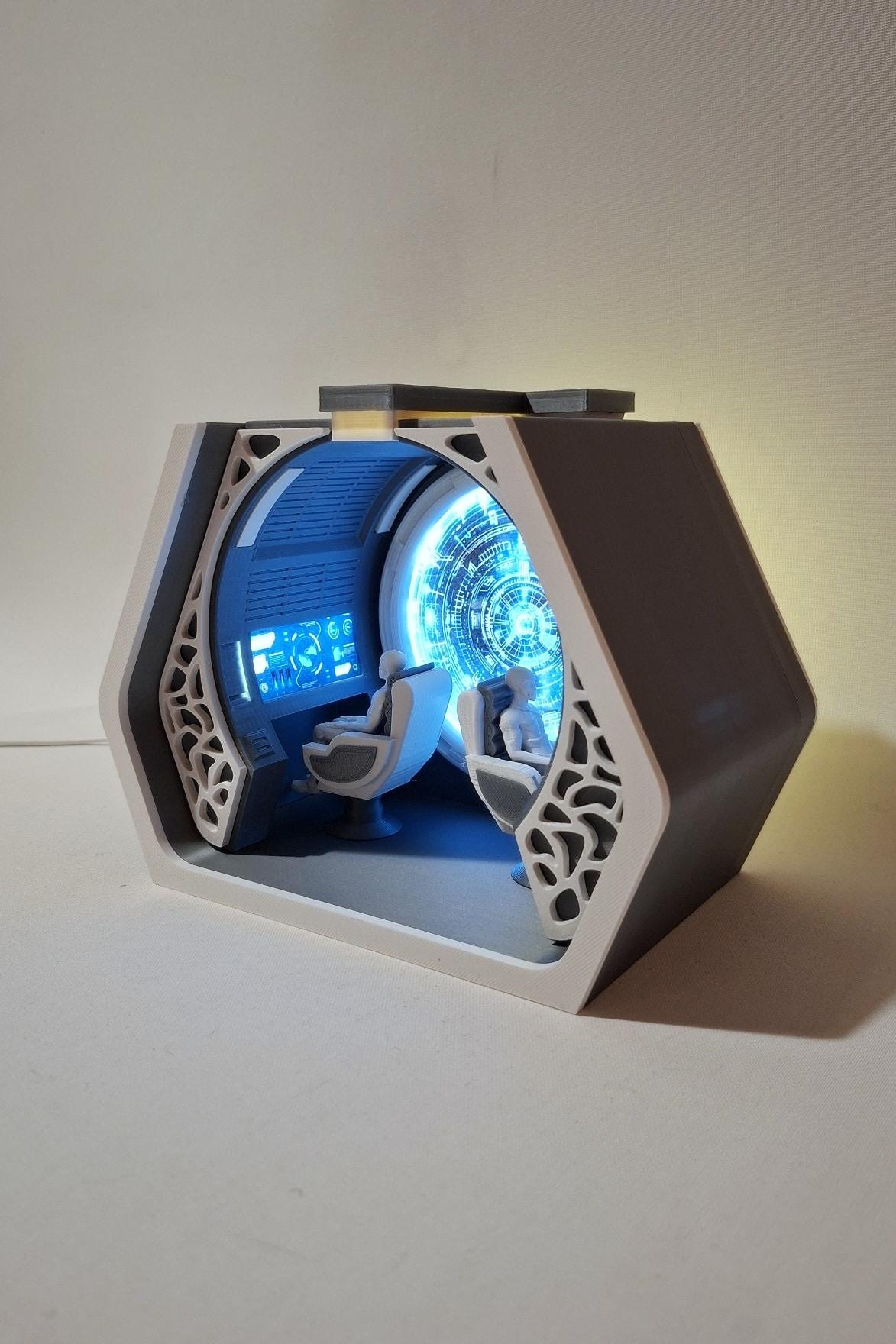 ALIEN NAVIGATION BRIDGE, Diorama, Spaceship Interior, Led Illuminated ...