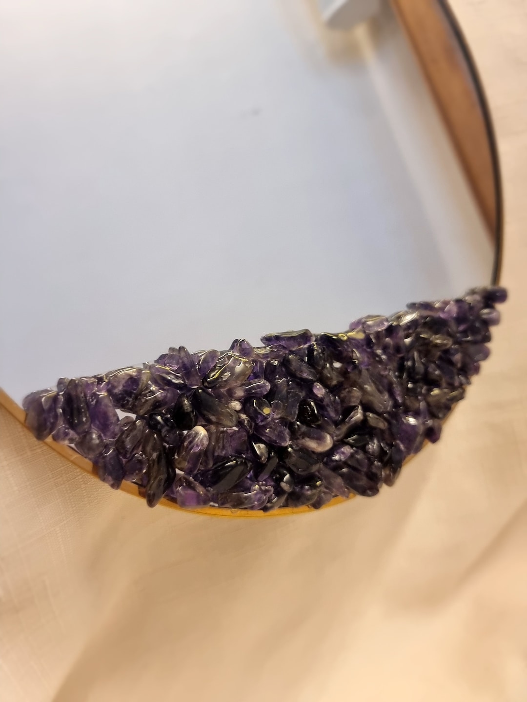 Amethyst Crystal Mirror / Living Room Home Decor - Etsy