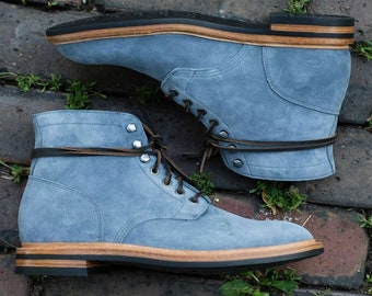 Blue Suede Boots - Etsy